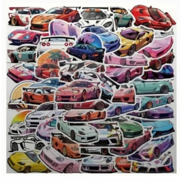 Other | 5 Pieces Sports Car Doodle Stickers | Poshmark
